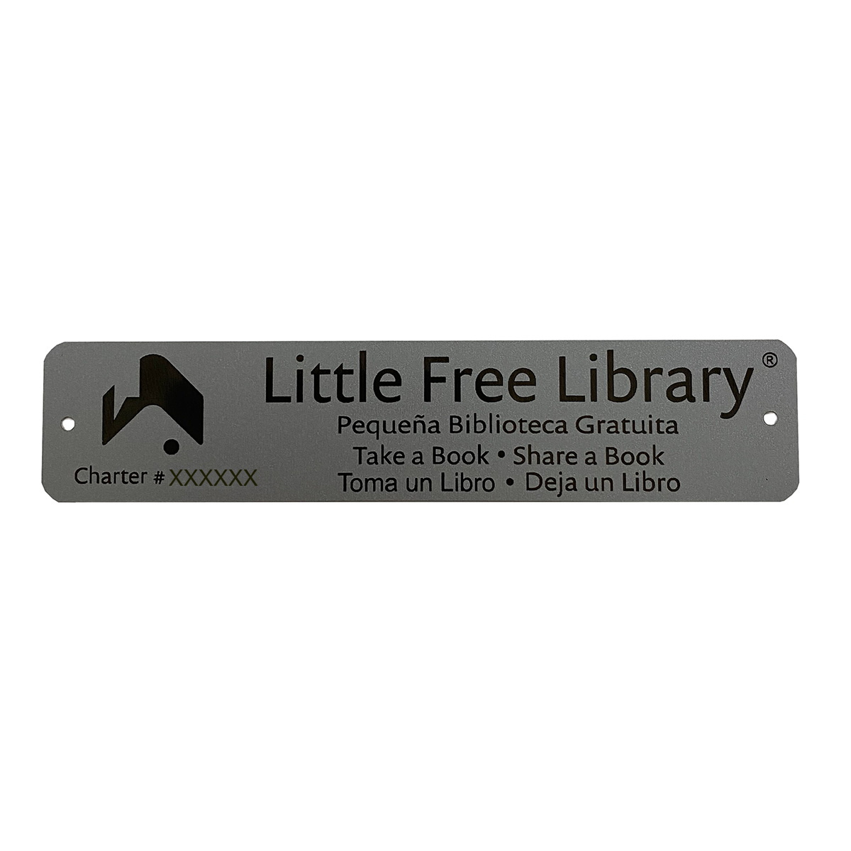 English-Spanish Bilingual Official Charter Sign – Little Free Library