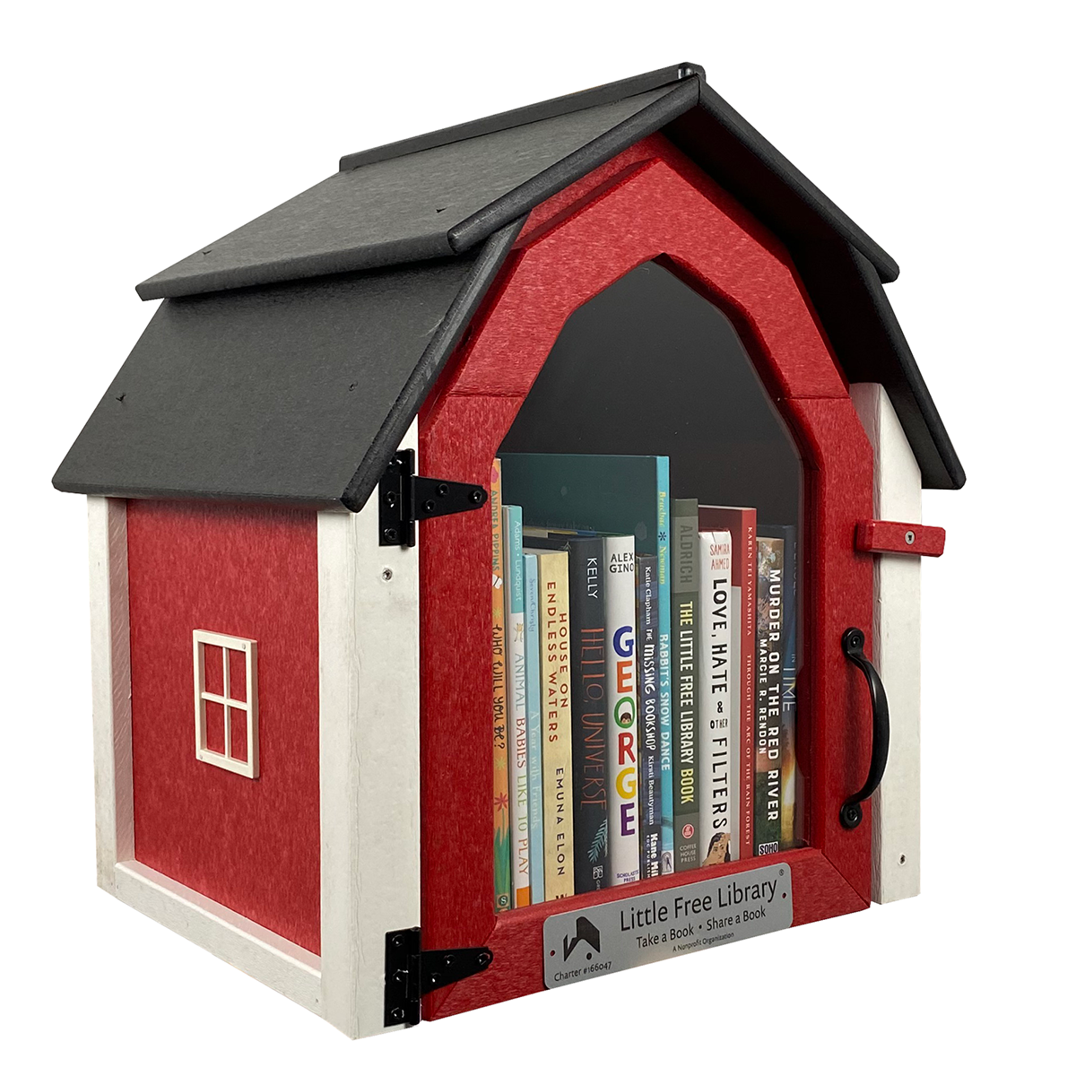 Composite Barn Red Little Free Library