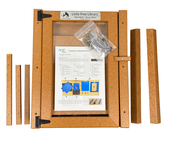 Composite Two Story Cedar Kit Little Free Library