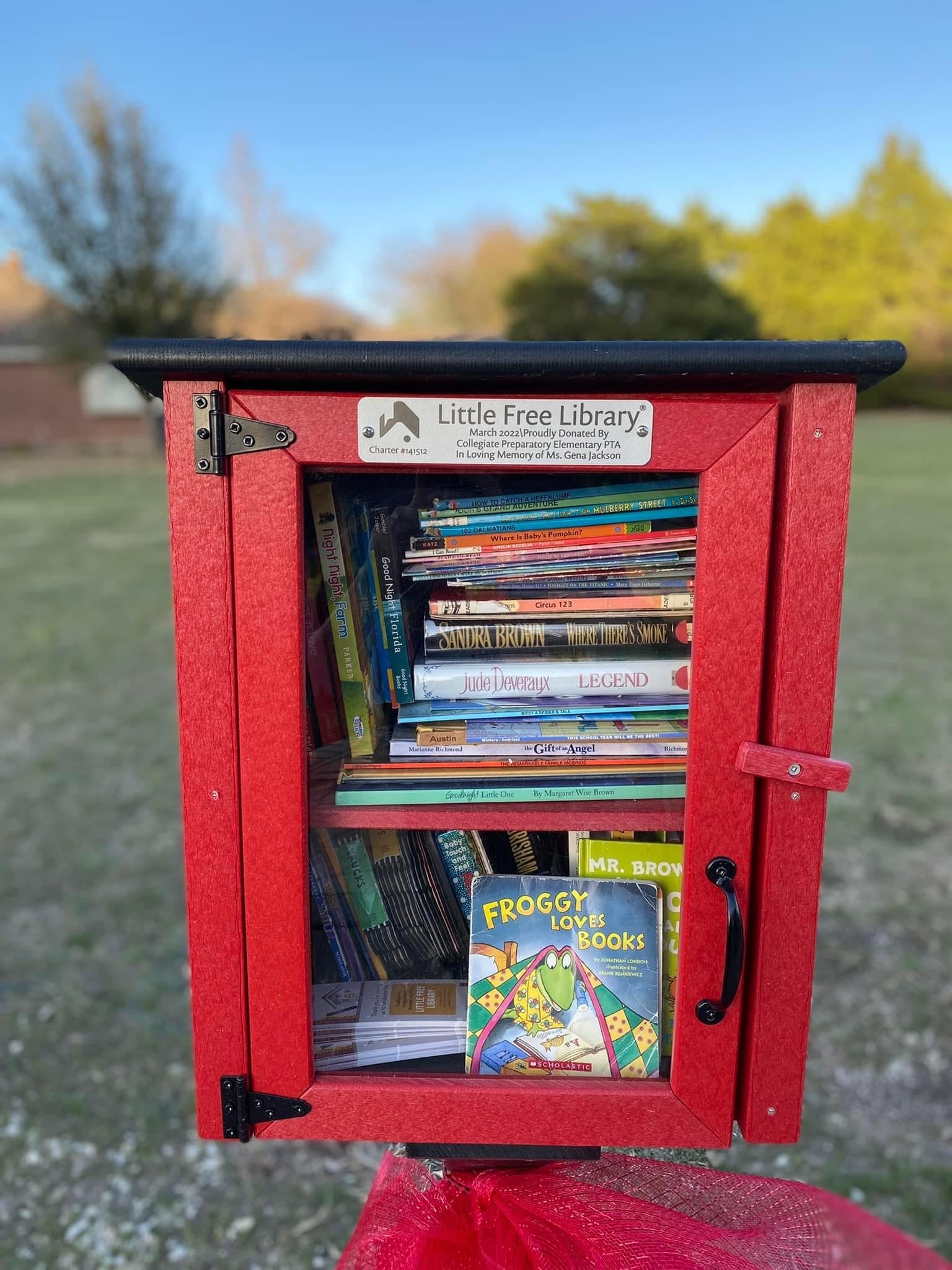Composite Two Story Red Little Free Library