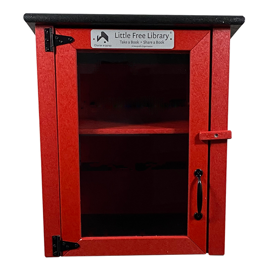 Composite Two Story Red Little Free Library